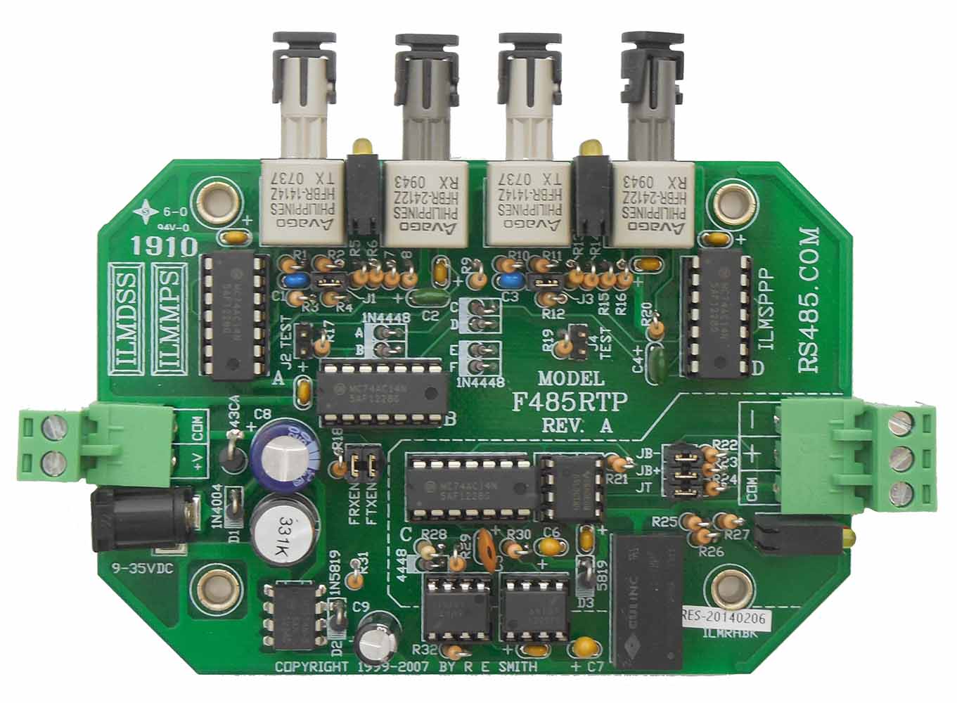 F485RTP : Fiber Optic Repeater with Isolated RS485 "Tap Point" - R.E ...